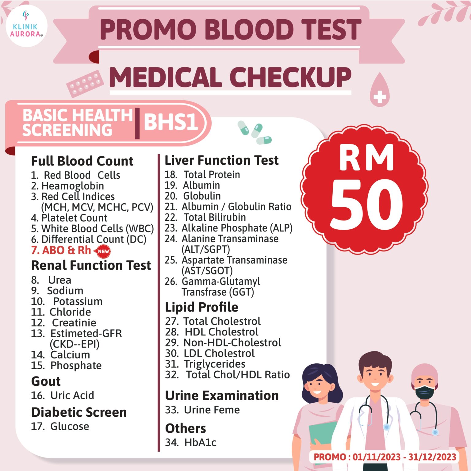Blood Test Medical Checkup | Klinik Aurora